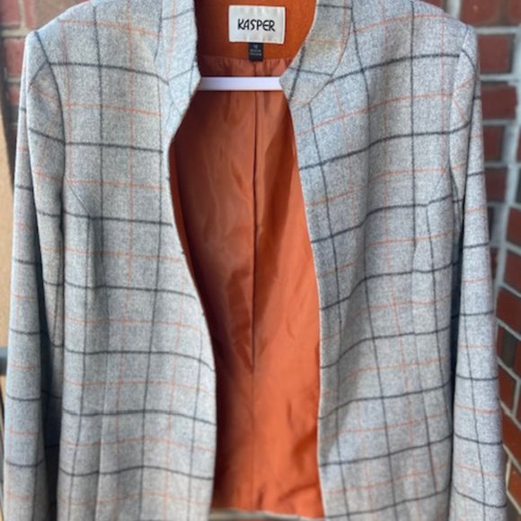 Kasper | Jackets & Coats | Kasper Plaid Coateclectic Grandpa Trend ...